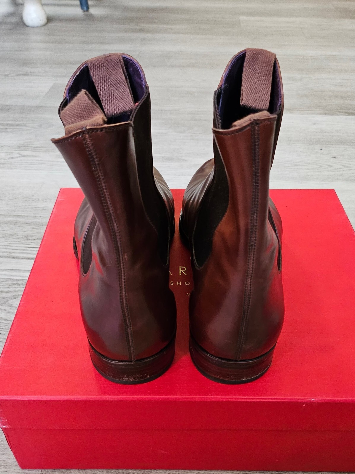 Carmina Shell Cordovan Wholecut Chelsea Boots US 12 E… - Gem