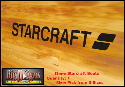 Starcraft Boat Vinyl Decal (Pick from three sizes) Graphics Motors ...