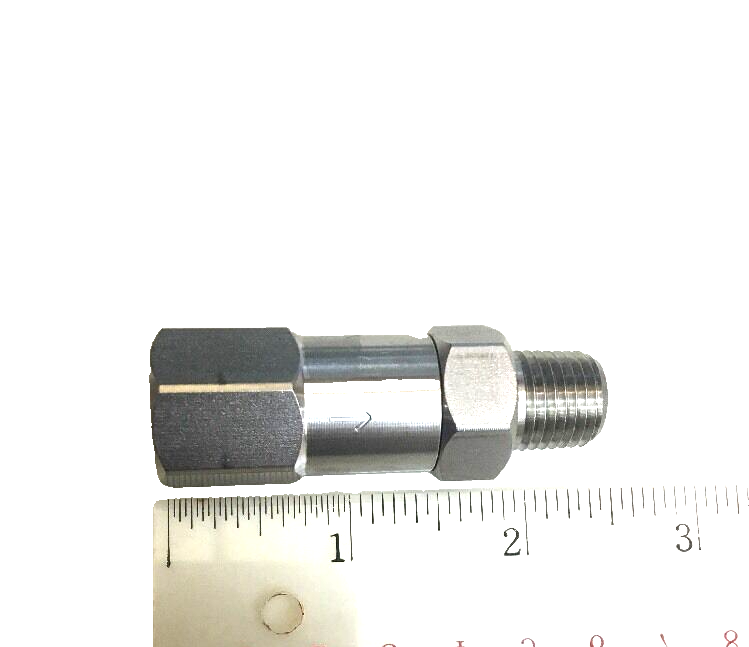1/4" INLINE CHECK VALVE 5000 PSI 4GPM F x M NPT Stainless Steel J.E ...