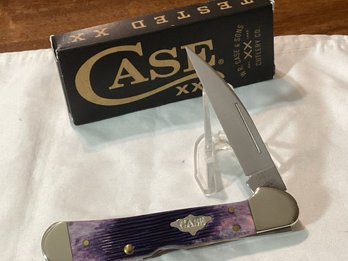 Case Purple Barnboard Full size Copperlock Knife Wharncliff blade, 2023 ...