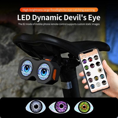 Bicycle Devil Eye Light Tail Light Devil's Eyes Waterproof Bike Lights ...
