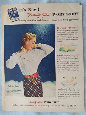 1950 Magazine Advertisement Page Ivory Snow Soap Dexo Shortening ...