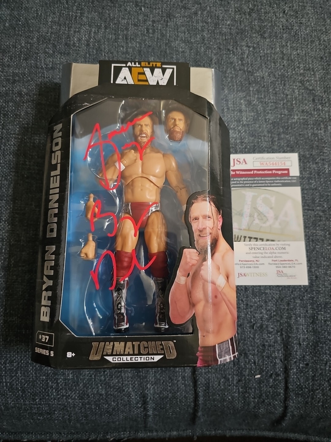 Signed Bryan Danielson AEW Figure With American Dragon Inscription JSA ...