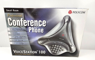Polycom VoiceStation 100 Analog Conference Speakerphone W/ Wall Power ...