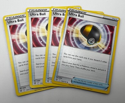 Pokémon Card 2022 Brilliant Stars Playset Ultra Ball 150/172 x4 4x | eBay