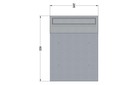 Rear Access Post Box for Gates and Fences W3-1 Large Capacity Steel ...