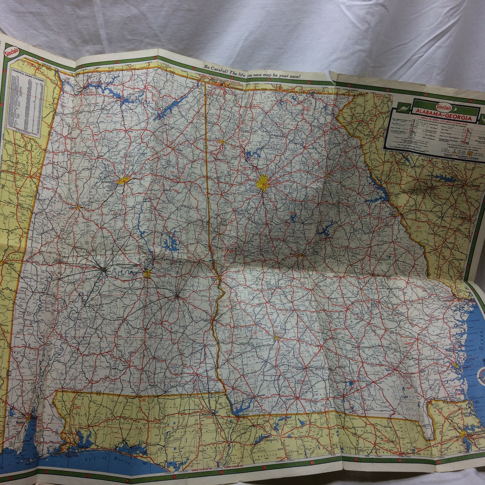 3 Vintage Sinclair Maps 1 Toll Roads 1 N. & S. Carolina 1 Alabama-GA | eBay