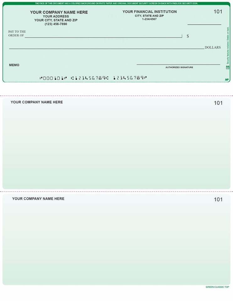 Printed Computer Checks 1000 Comparable With QuickBooks w / CUSTOM Logo ...