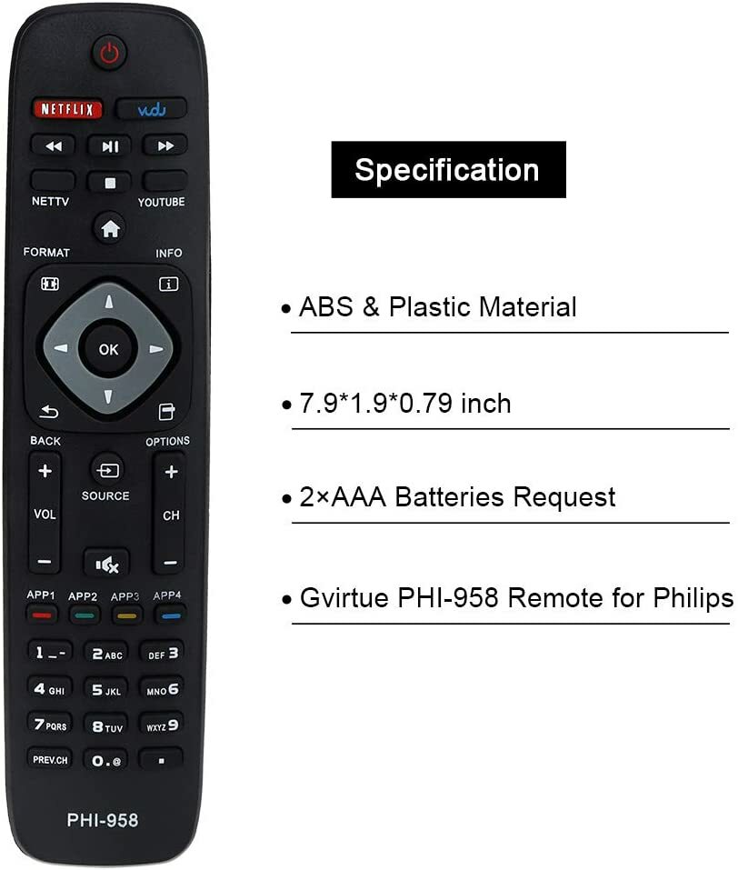 Universal Remote for Philips TV 40PFL4609/F7 40PFL4909/F7 | eBay