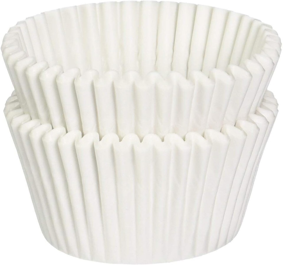 Greaseproof Mini Cupcake Liners - 10,000 Disposable White Baking Cups ...