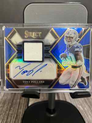 2022 Panini Select TONY POLLARD Blue Prizm RPA numbered /75 - Cowboys 🔥 ...
