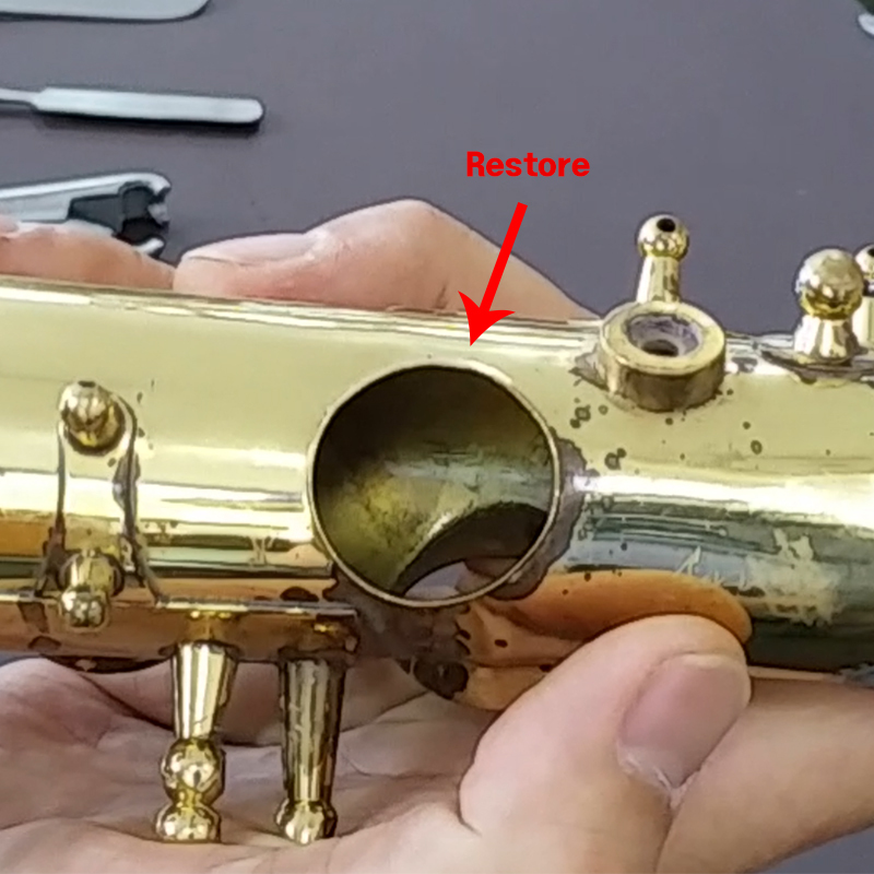 saxophone woodwind instrument repair tools for restoring tone holes and ...