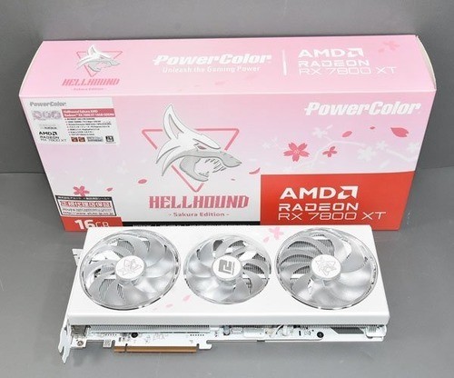 PowerColor Hellhound Sakura AMD RX 7800 XT 16G GDDR6 White/Pink GPU ...