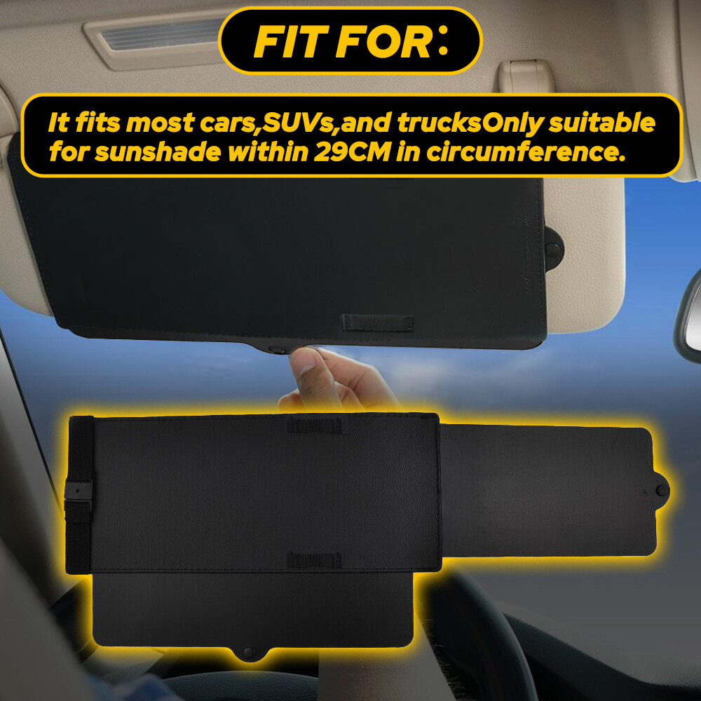 Car Sun Visor Extension Shield Front Side Anti-Glare Shade Sun Visor ...