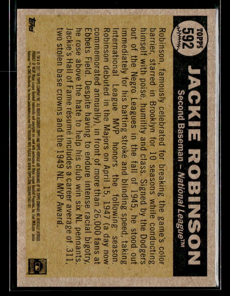 Jackie Robinson - 2011 Topps Heritage National Convention VIP All-Star ...