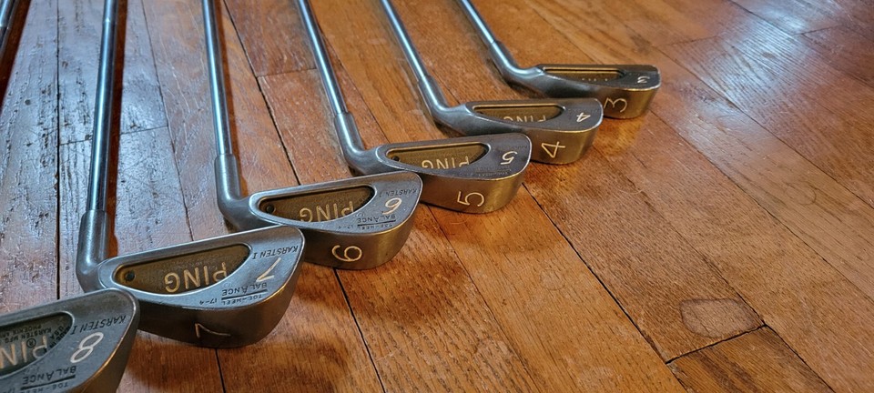 Ping Karsten 1 Blue Dot Irons 3-PW Regular Flex Steel Shafts | eBay