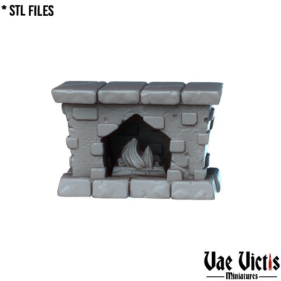 Fireplace Scenery 75mm scale Miniature DnD D&D Pathfinder RPG | eBay