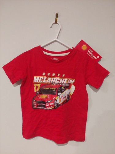 Shell V Power T-Shirt Kids Childrens Size 2 V8 Supercars DJR Ford ...