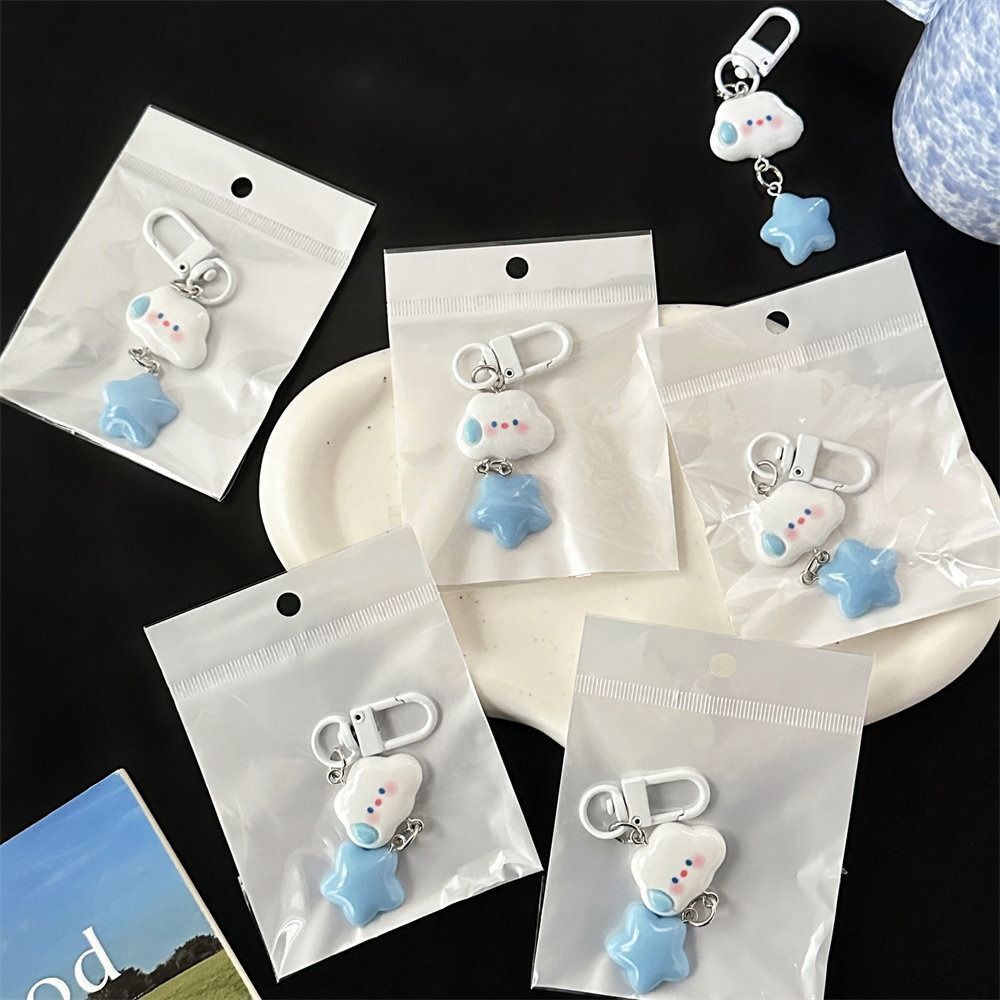 Gift Cute Cloud Keychain Funny Cloud Bag Keyring Cartoon Hangings | eBay