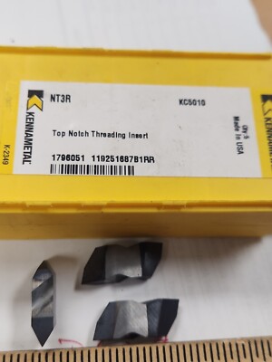 KENNAMETAL NT3R KC5010 INSERTS, 3 PCS # 1796051 top notch threading ...