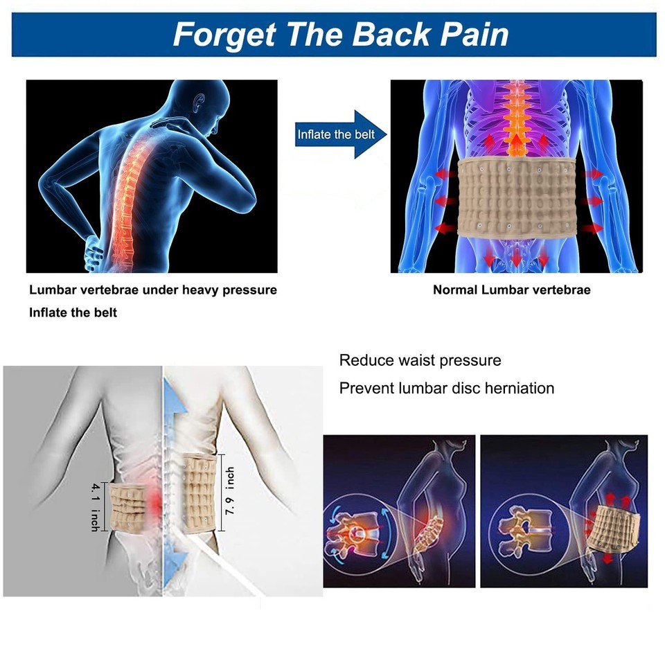 Physical Decompression Back Belt Spinal Air Traction Belt for Lower ...