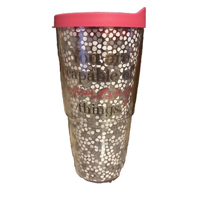Tervis 24 oz Insulated Tumbler Cup w/ Lid - “You Are Capable Of Amazing ...