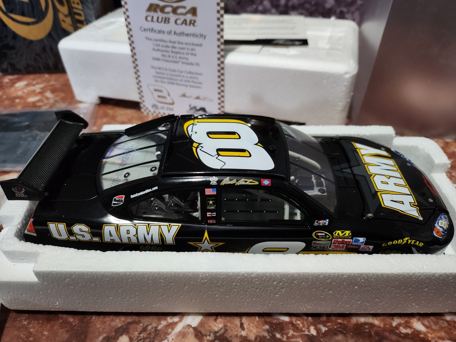 2008 RCCA club car Mark Martin #08 Die-Cast 1:24 Car 1/204 Chevrolet ...