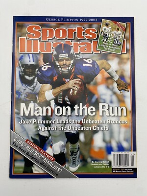 2003 Sports Illustrated Oct 6 Man On The Run Jake Plummer Newsstand HG ...
