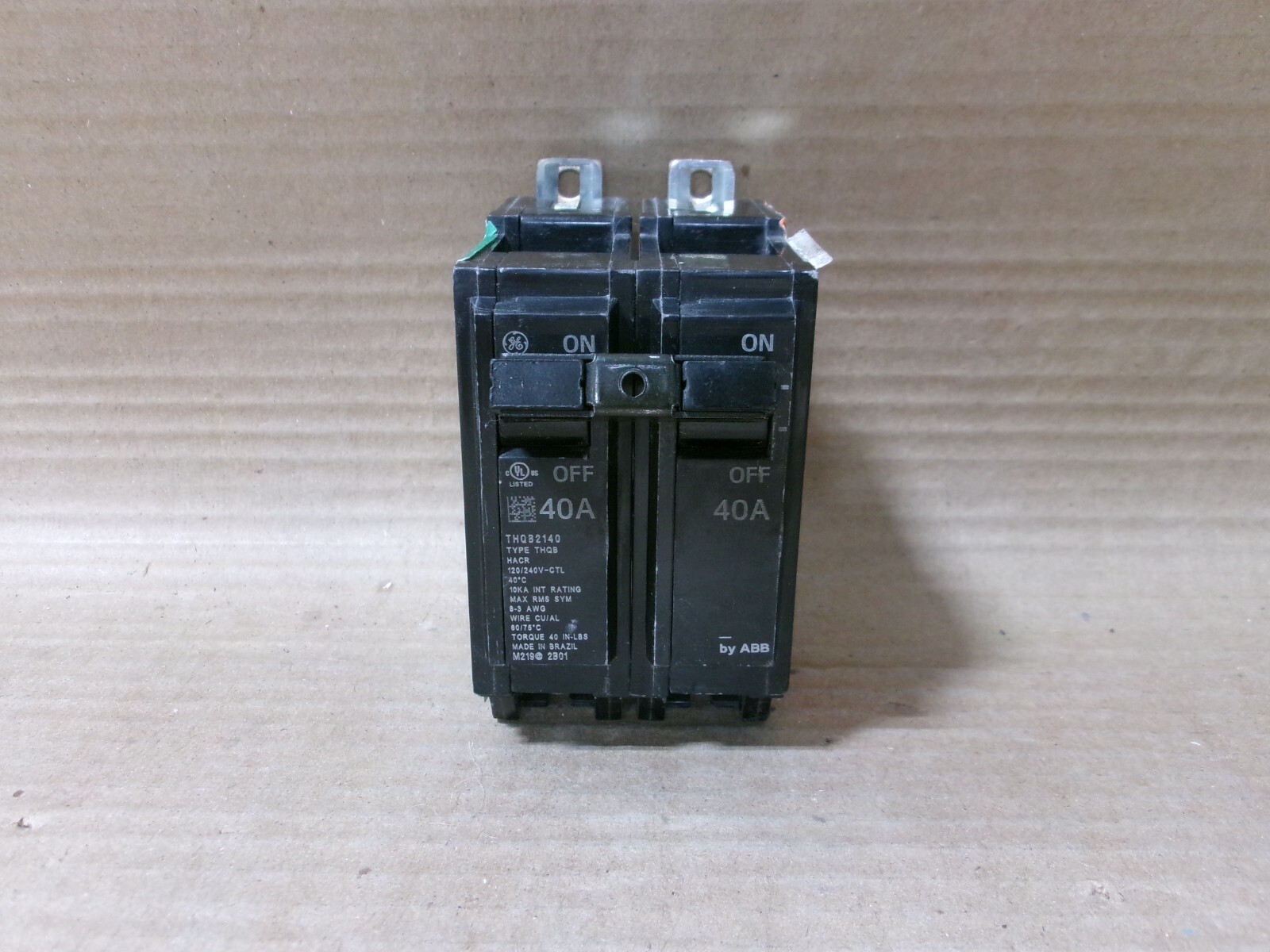 NEW GE ABB THQB THQB2140 2 Pole 40 Amp 120V Bolt-On Circuit Breaker NNB ...