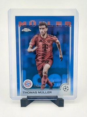 2024-25 Topps Chrome UEFA Thomas Muller #99 Blue /150 FC Bayern Munchen ...