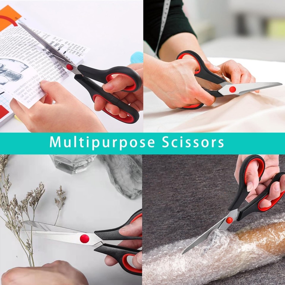 Scissors 1 or 2 Pack 7.5 inch Scissors for Office and Home, Scissors ...