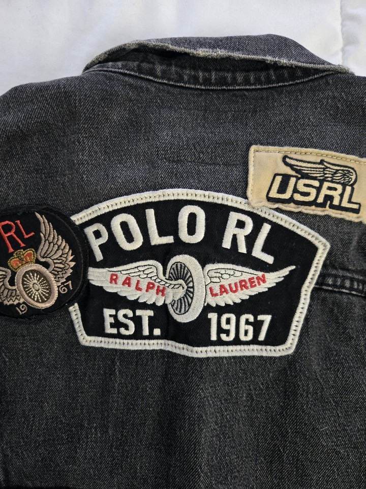 Polo Ralph Lauren 1967 USRL Race Moto Club Riders Denim Trucker Jacket ...