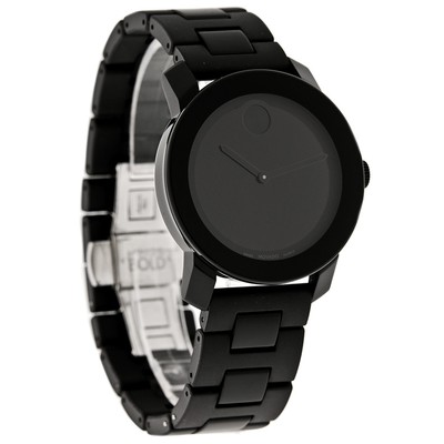 Movado Bold Men's Black Finish Link Bracelet Dress Watch 3600047 | eBay