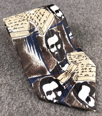 Patriotic President Abraham Lincoln Necktie FloRence & K. Inc Tie Black ...