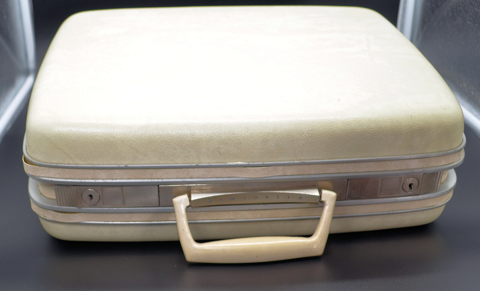 Samsonite Hard Shell 1950 Carry-On Luggage Small Travel Bag White w ...
