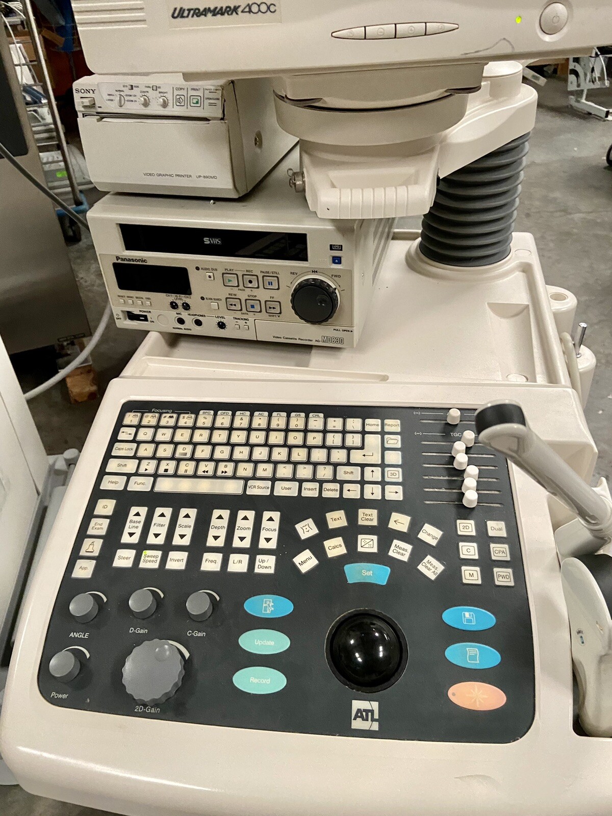 Philips Ultramark 400C Ultrasound w/ Probes, Printer, VCR Recorder ...