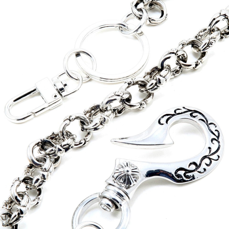 DK Skull Medieval Knight Gothic Key Jean Wallet Chain BLK/SLV CS104 ...