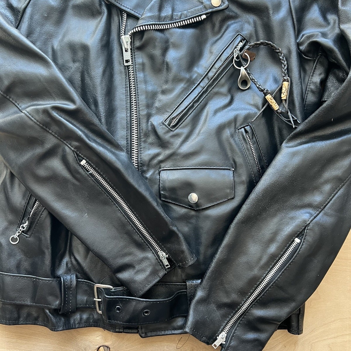 Vintage Sears Leather Shop Motorcycle Jacket 40 Tall Black Vintage Sears Leather Shop Motorcycle Jacket 40 Tall Black