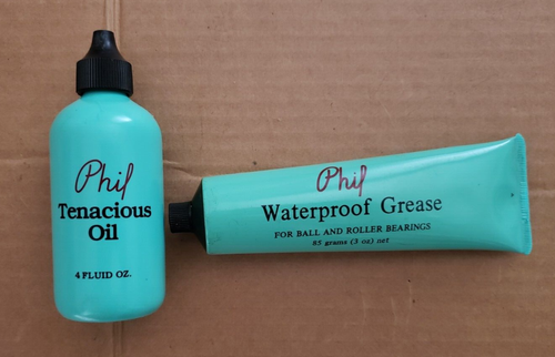 Vintage Bicycle Cycle Lube Phil Tenacious Oil and Waterproof Grease 2 ...