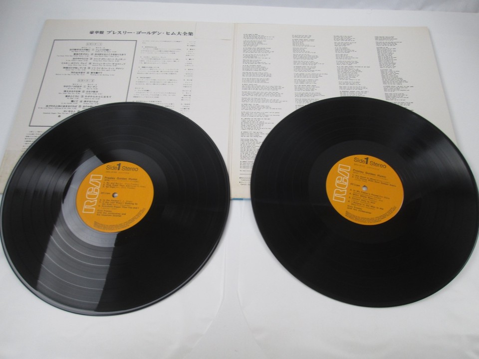 ELVIS PRESLEY PRESLEY GOLDEN HYMN SRA-9147,8 with OBI Japan LP Vinyl B ...