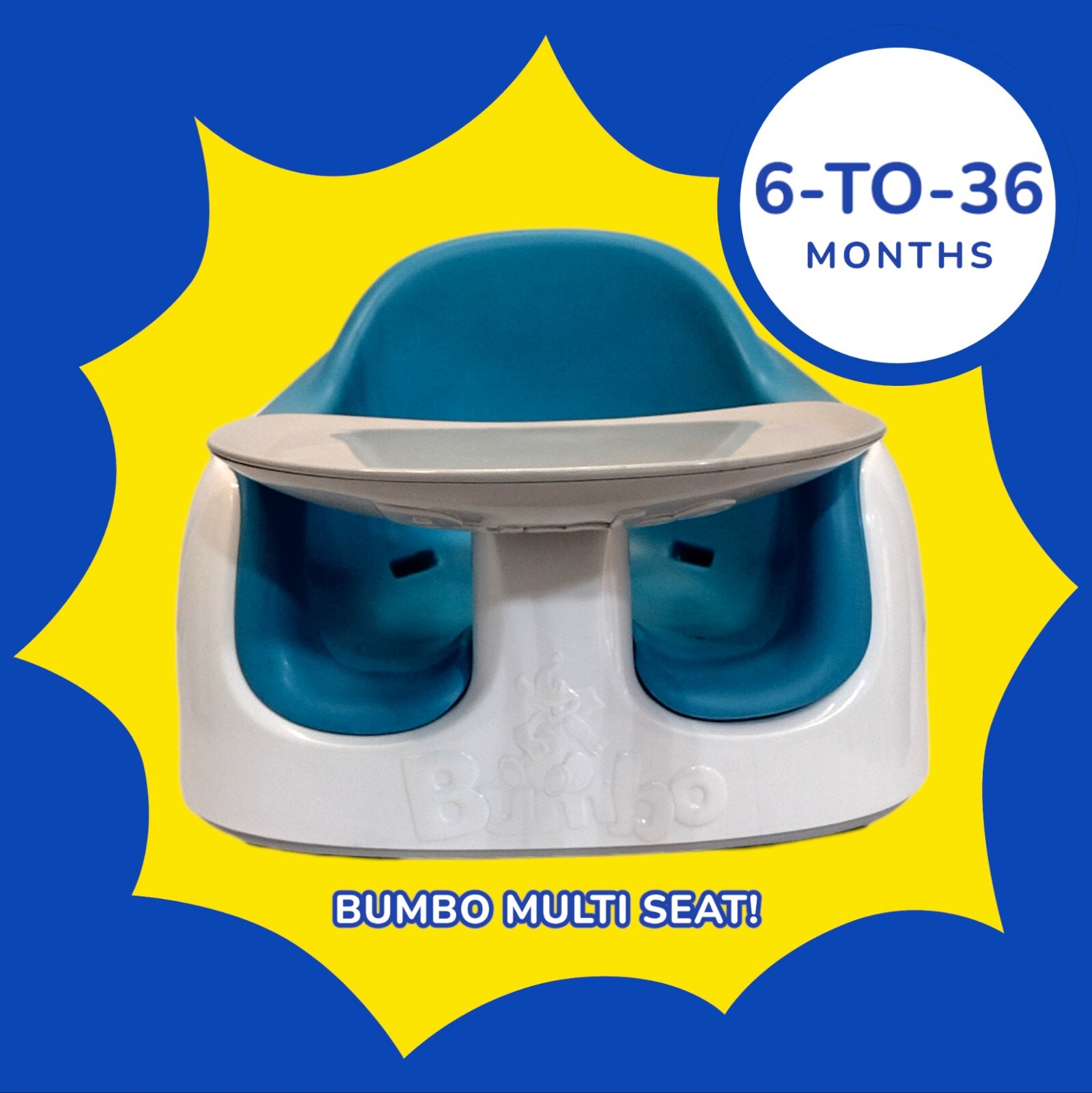 BUMBO Pre-Owned Multi Seat 3 In 1 With Removable Tray Booster Chair | eBay