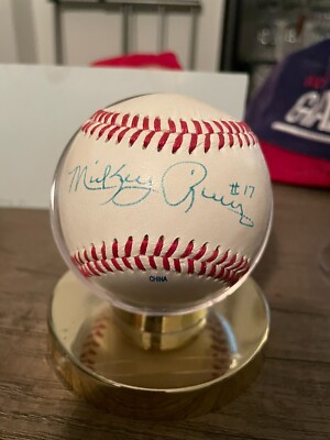 Mickey Rivers Signed Autographed Baseball New York Yankees Protective ...