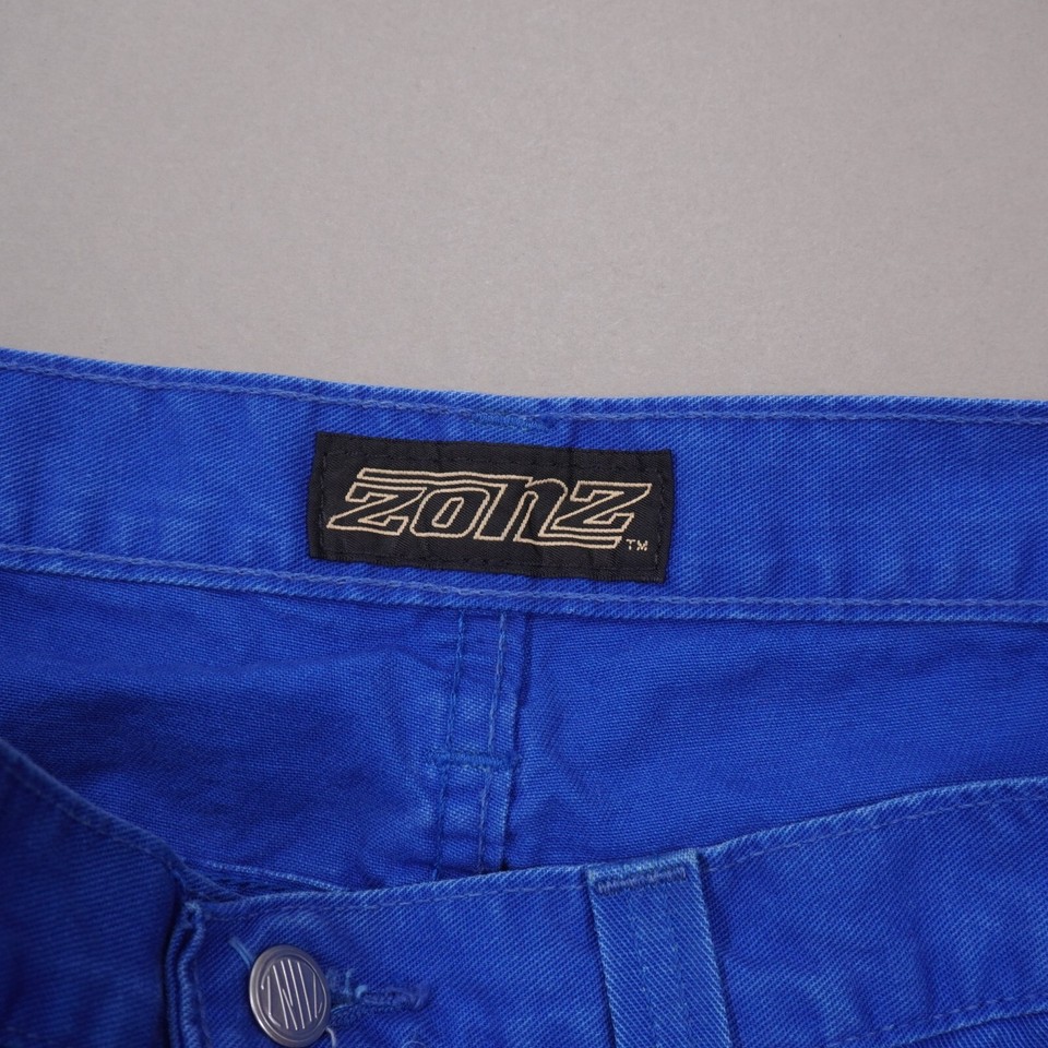 Vintage 90s ZONZ Loose Fit Denim Jean Shorts Mens 34 Blue 13" Inseam ...