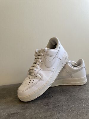 Nike Air Force 1 Low Top Triple White Size 8 Men’s 316122-111 | eBay