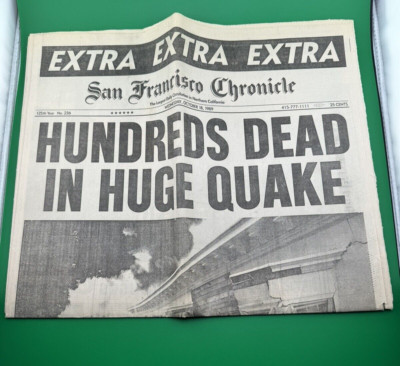 ORIGINAL Vintage October 18 1989 San Francisco Chronicle Earthquake ...