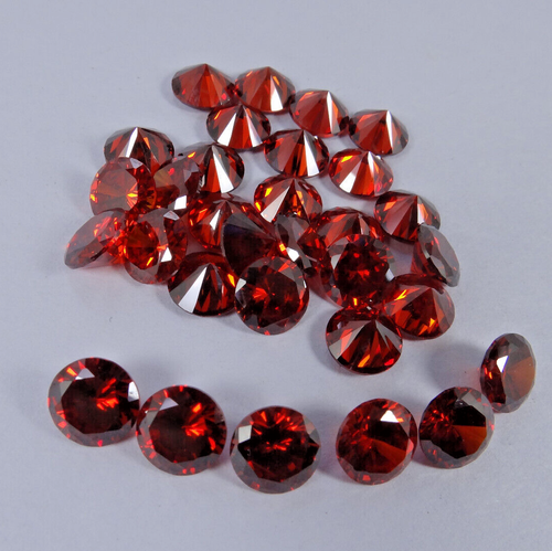 105.5ct Red Cubic Zirconia AAA Red colour 8mm Round 31 pieces discount ...