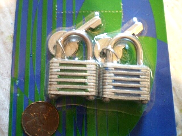 PAIR OF MINIATURE LOCKS & KEYS | eBay