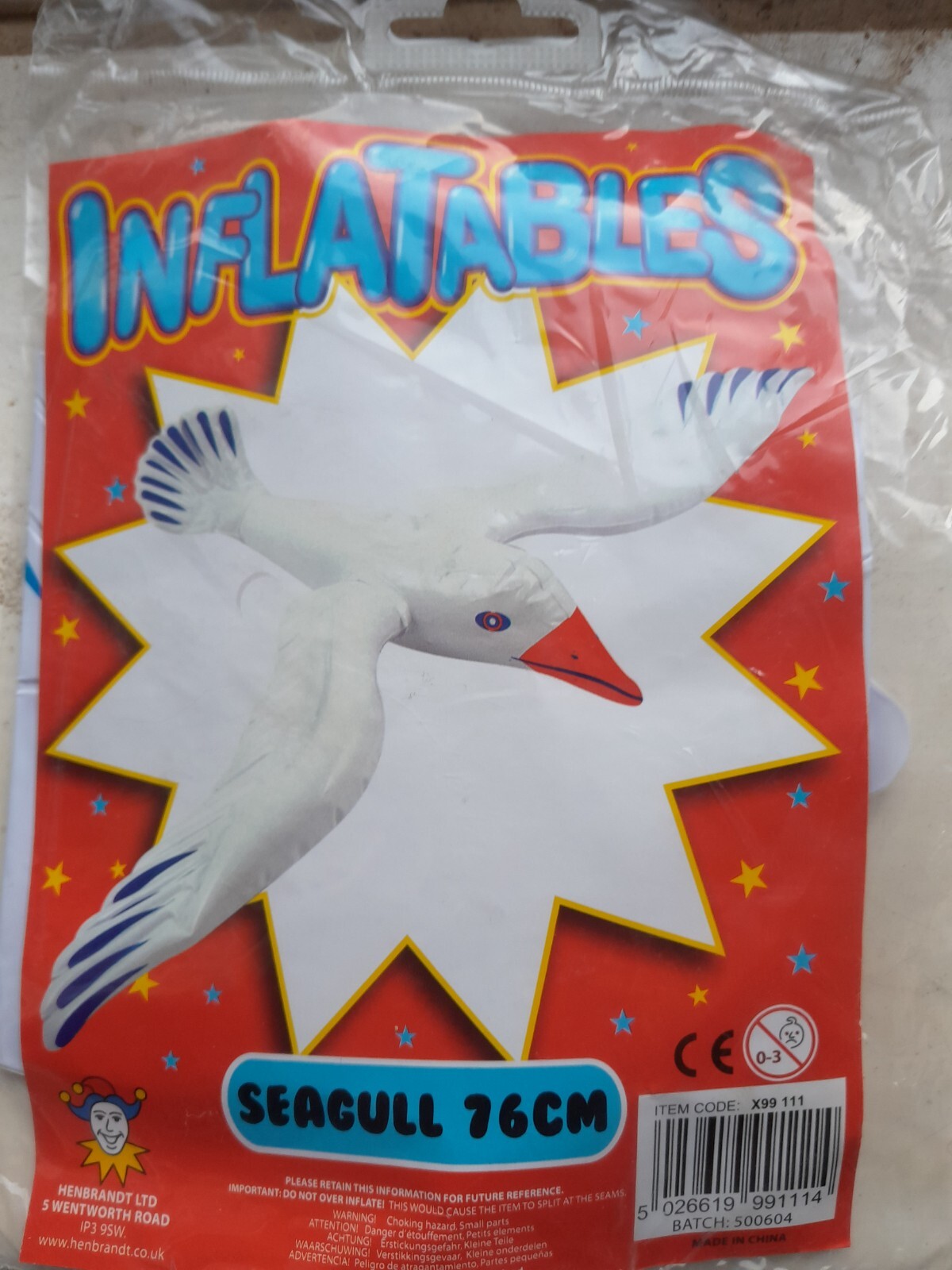 Inflatable Seagull 76cm Beach Theme Fancy Dress Party Prop for sale ...