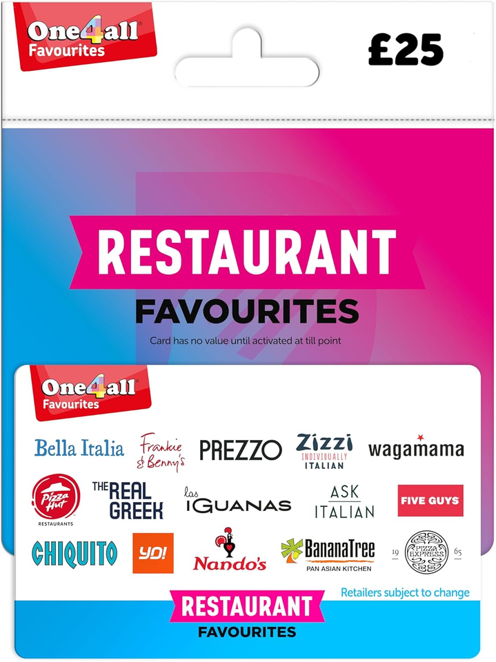 One4All Restaurant Favourites - UK Redemption - Delivered by Post | eBay UK