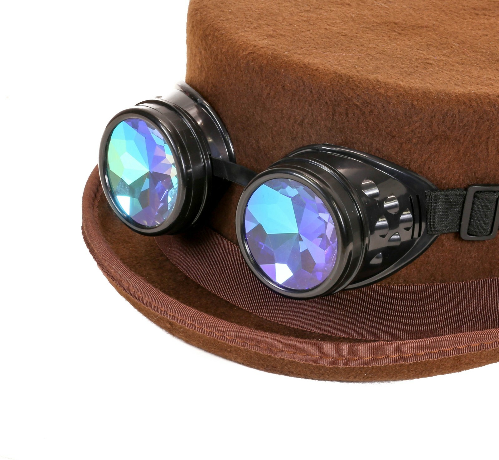 Black Kaleidoscopic Goggles Steampunk Punk Goth Burning man Sunglass ...